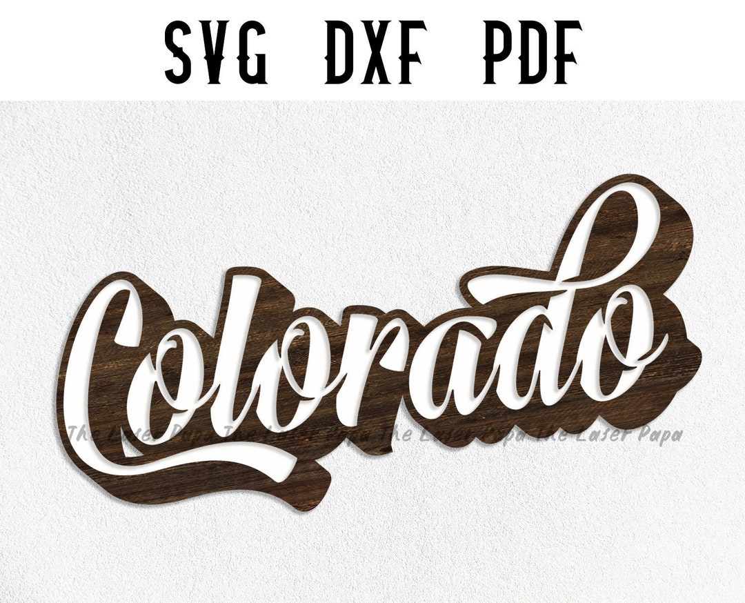 Colorado Plaque SVG / Laser Cut File / GLOWFORGE / Dxf / Pdf / Png / Ai ...