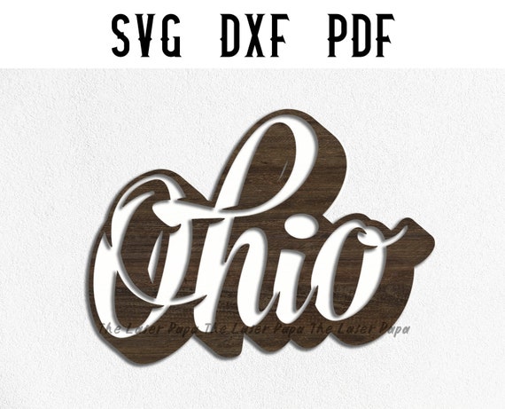 Ohio Plaque SVG / Laser Cut File / GLOWFORGE / Dxf / Pdf / Png | Etsy