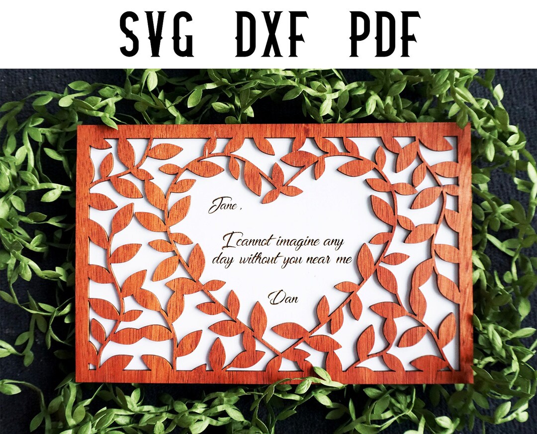 Floral Love Letter Laser Cut File – Customizable Anniversary Gift (SVG ...