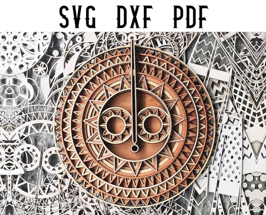 Laser Cut File - Sun Mask Multilayer Mandala - SVG / Dxf / Pdf / AI ...