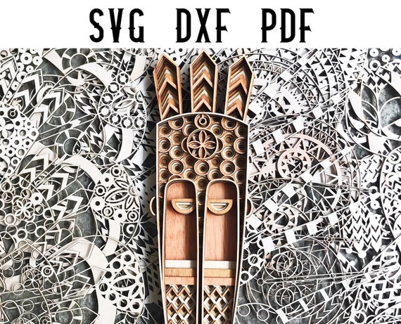 Laser Cut File African Tribal Multilayer Mandala SVG / Dxf - Etsy