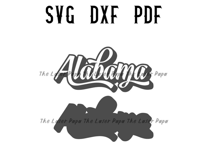 Alabama Plaque SVG / Laser Cut File / GLOWFORGE / Dxf / Pdf / - Etsy