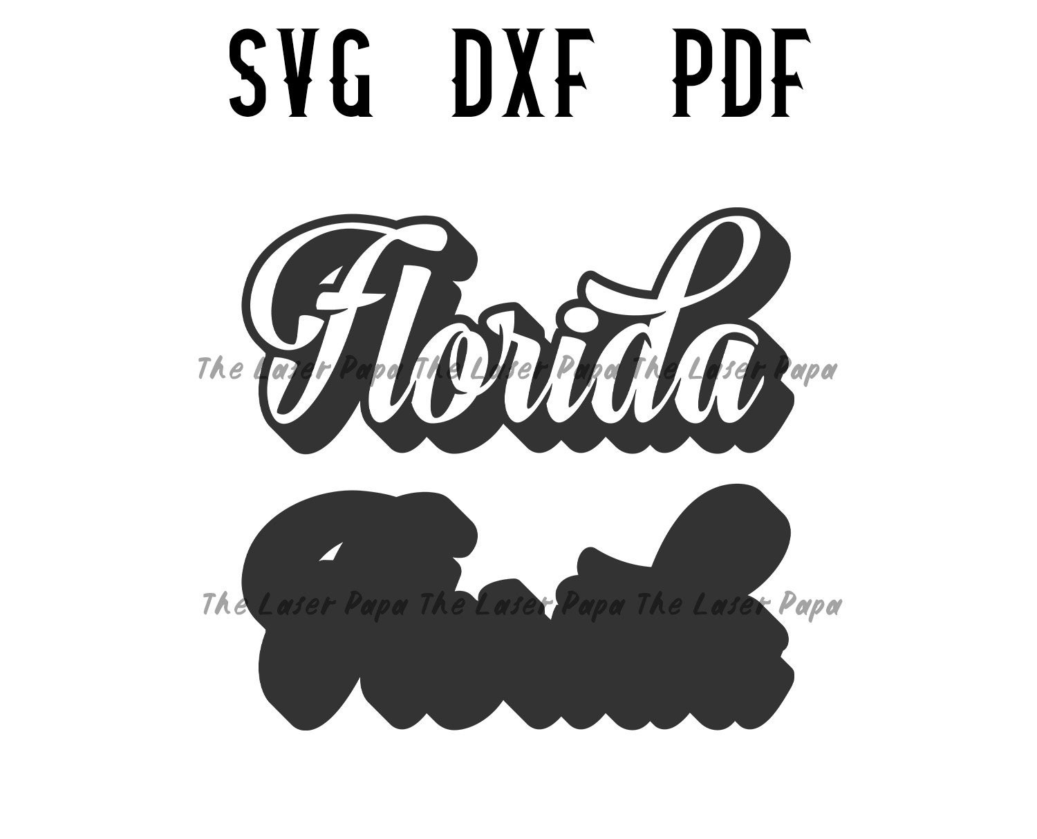 Placa Florida SVG / Laser Cut File / GLOWFORGE / dxf / pdf / - Etsy España