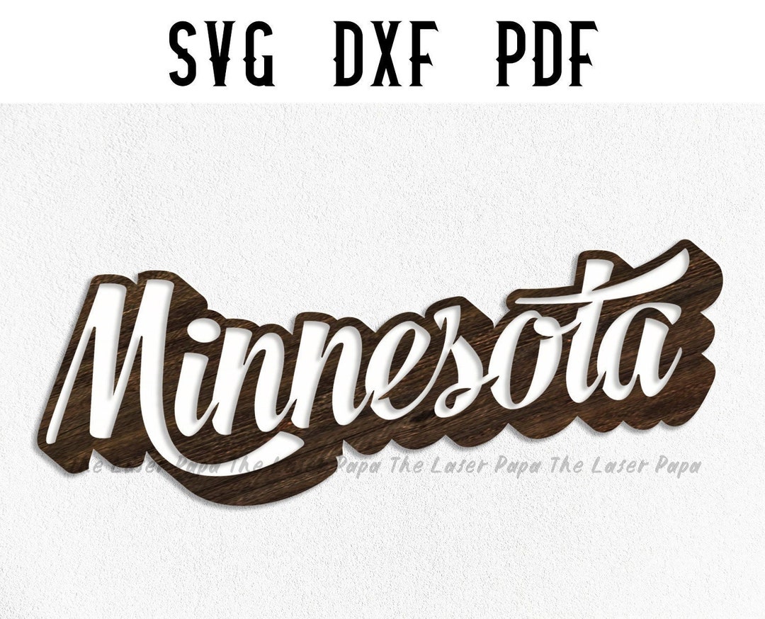 Minnesota Plaque SVG / Laser Cut File / GLOWFORGE / Dxf / Pdf / Png ...