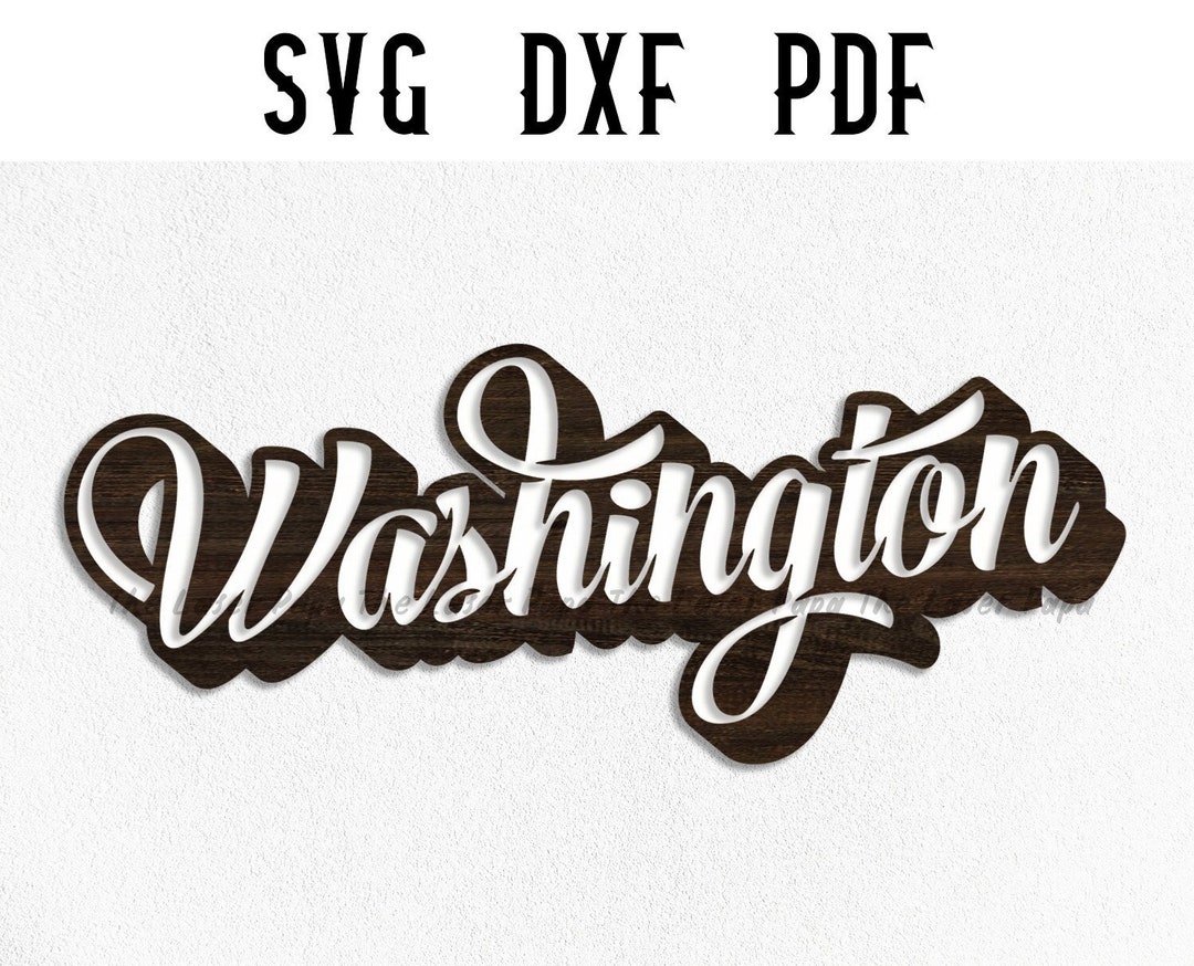 Washington Plaque SVG / Laser Cut File / GLOWFORGE / Dxf / Pdf / Png ...