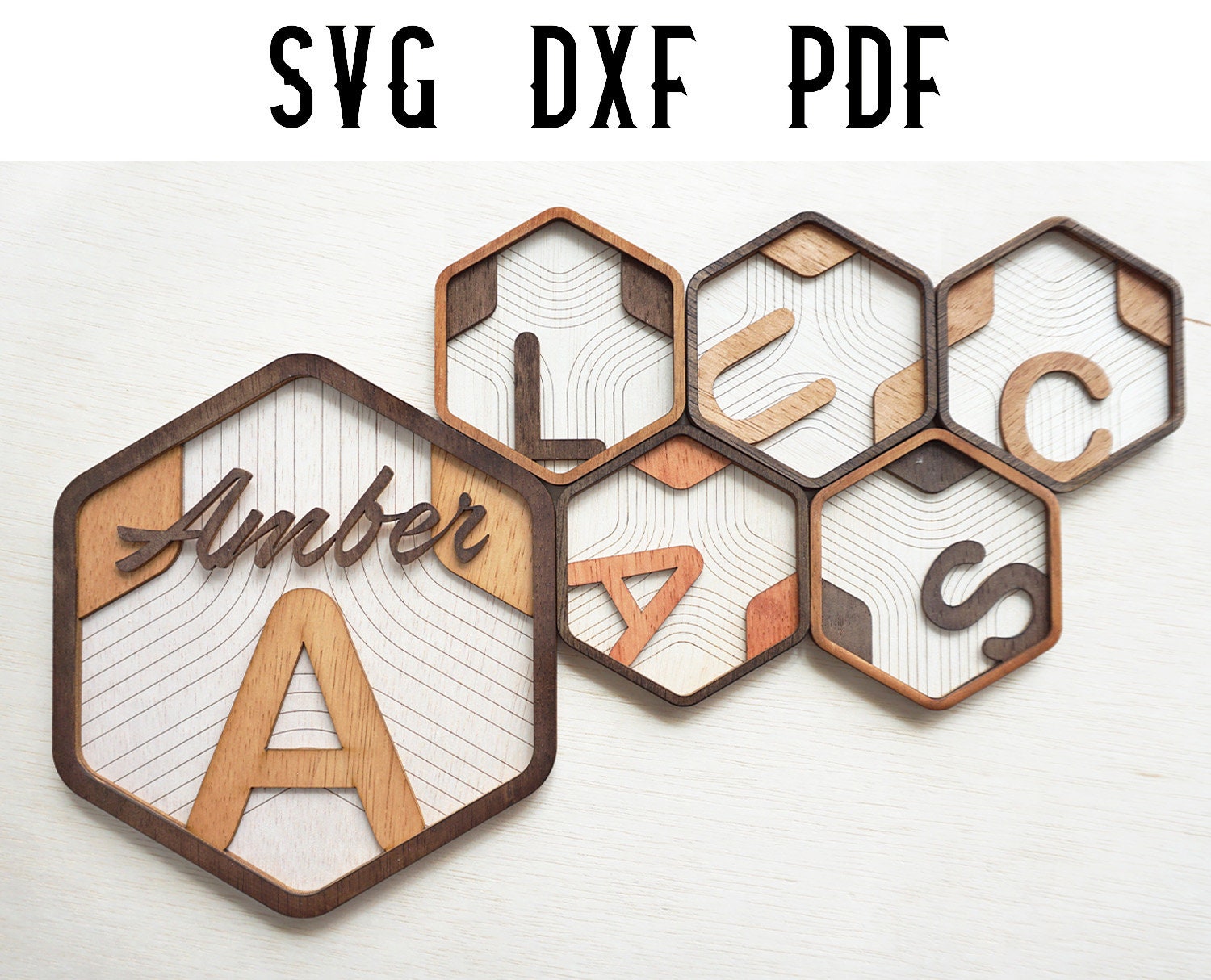 Alphabets & Numbers Honeycomb DIY Nursery Wall Decor Laser Cut | Etsy