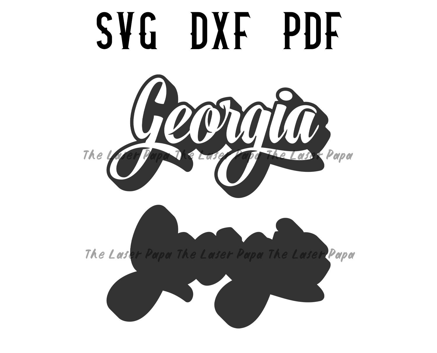 Georgia Plaque SVG / Laser Cut File / GLOWFORGE / Dxf / Pdf / - Etsy