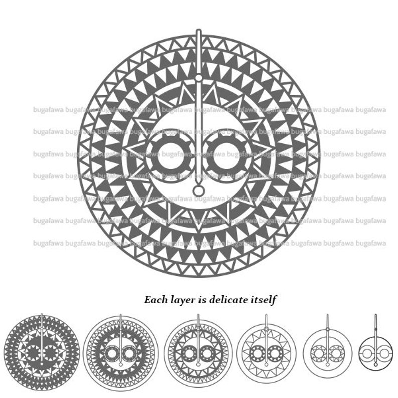 Laser Cut File Bundle 5 African Mask Multilayer Mandala | Etsy