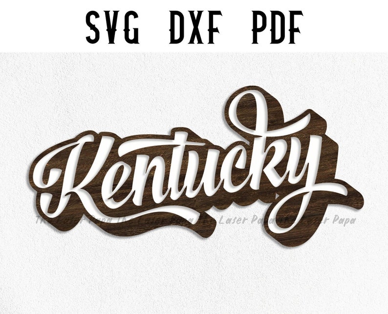 Kentucky Plaque SVG / Laser Cut File / GLOWFORGE / Dxf / Pdf / - Etsy
