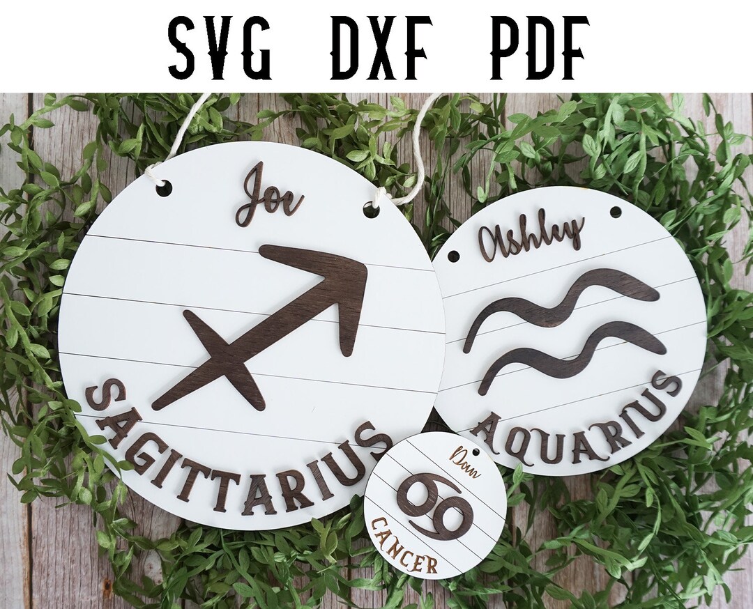 12 Zodiac Signs, Zodiac Traits, Star Signs Cut File - Laser Cut File ...