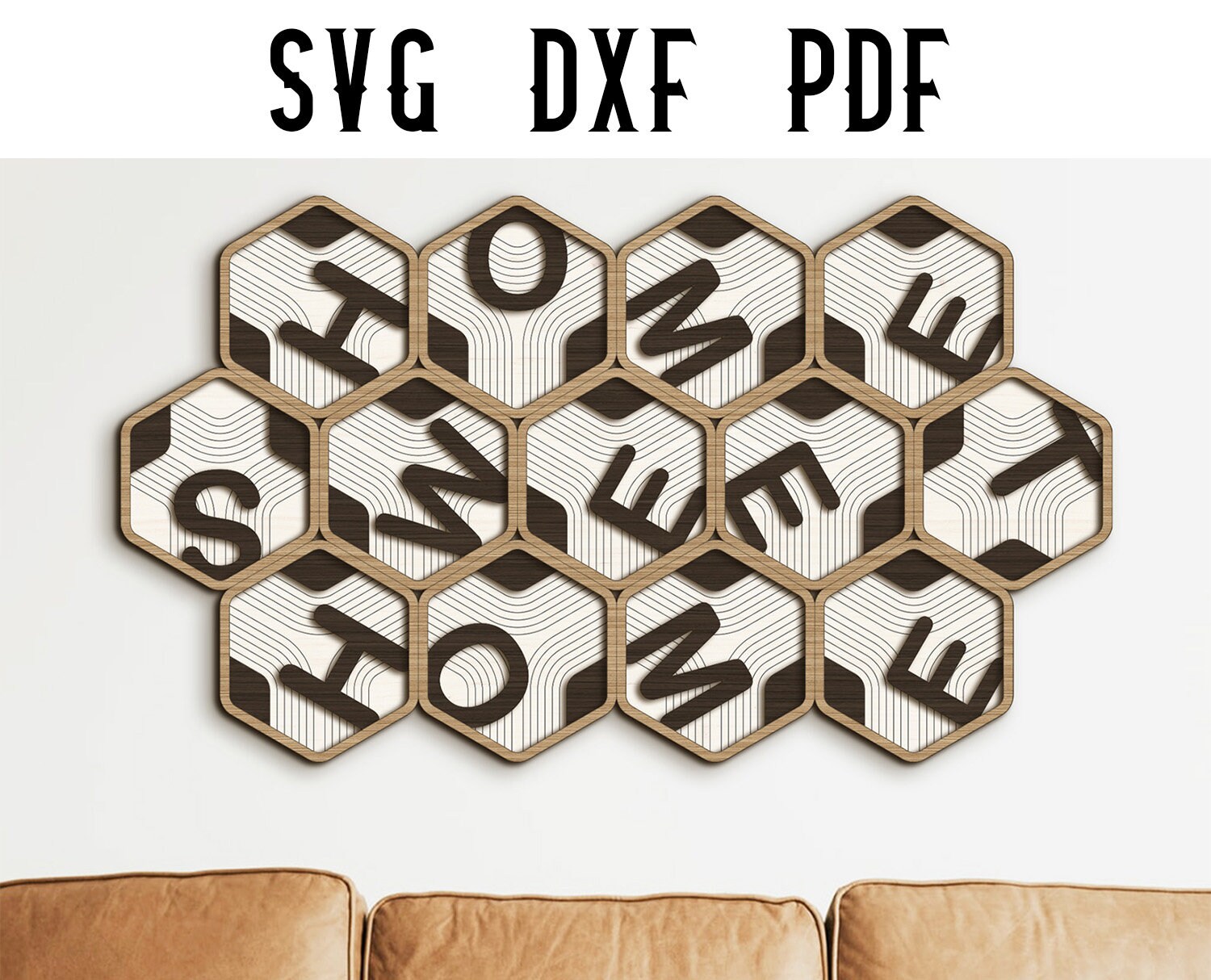 Alphabets & Numbers Honeycomb DIY Nursery Wall Decor Laser Cut | Etsy