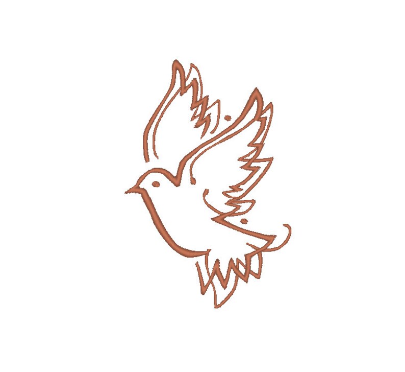 Dove Machine Embroidery Design Wedding Dove Pigeon - Etsy