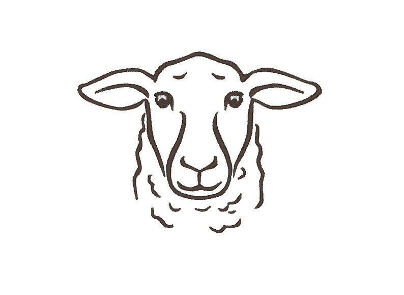 Sheep Sheep Headmachine Embroidery Design Embroidery - Etsy