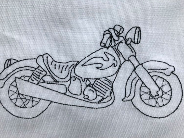 Motorcycle Embroidery Design, Motorcycle Machine Embroidery Design ...