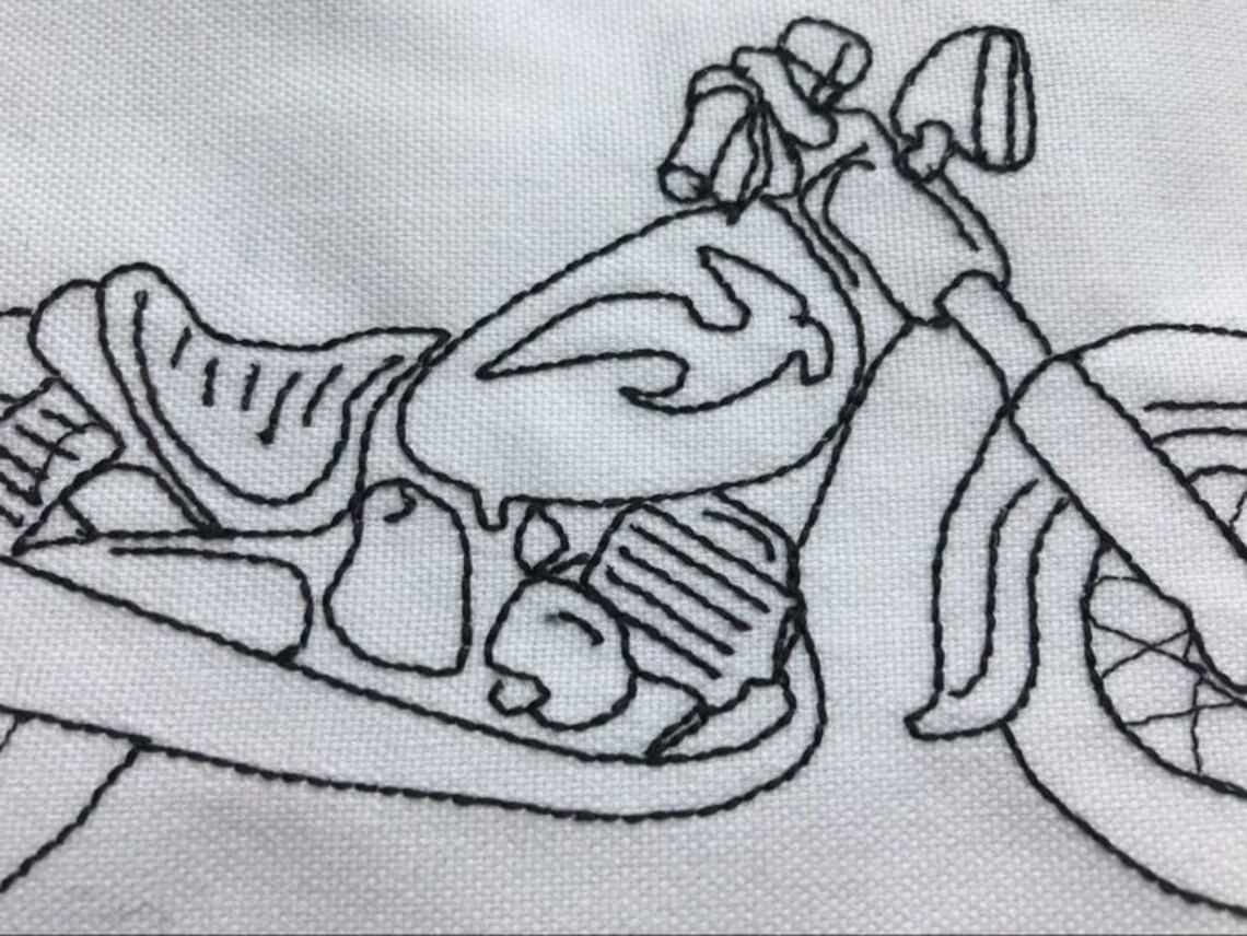 Motorcycle Embroidery Design, Motorcycle Machine Embroidery Design ...