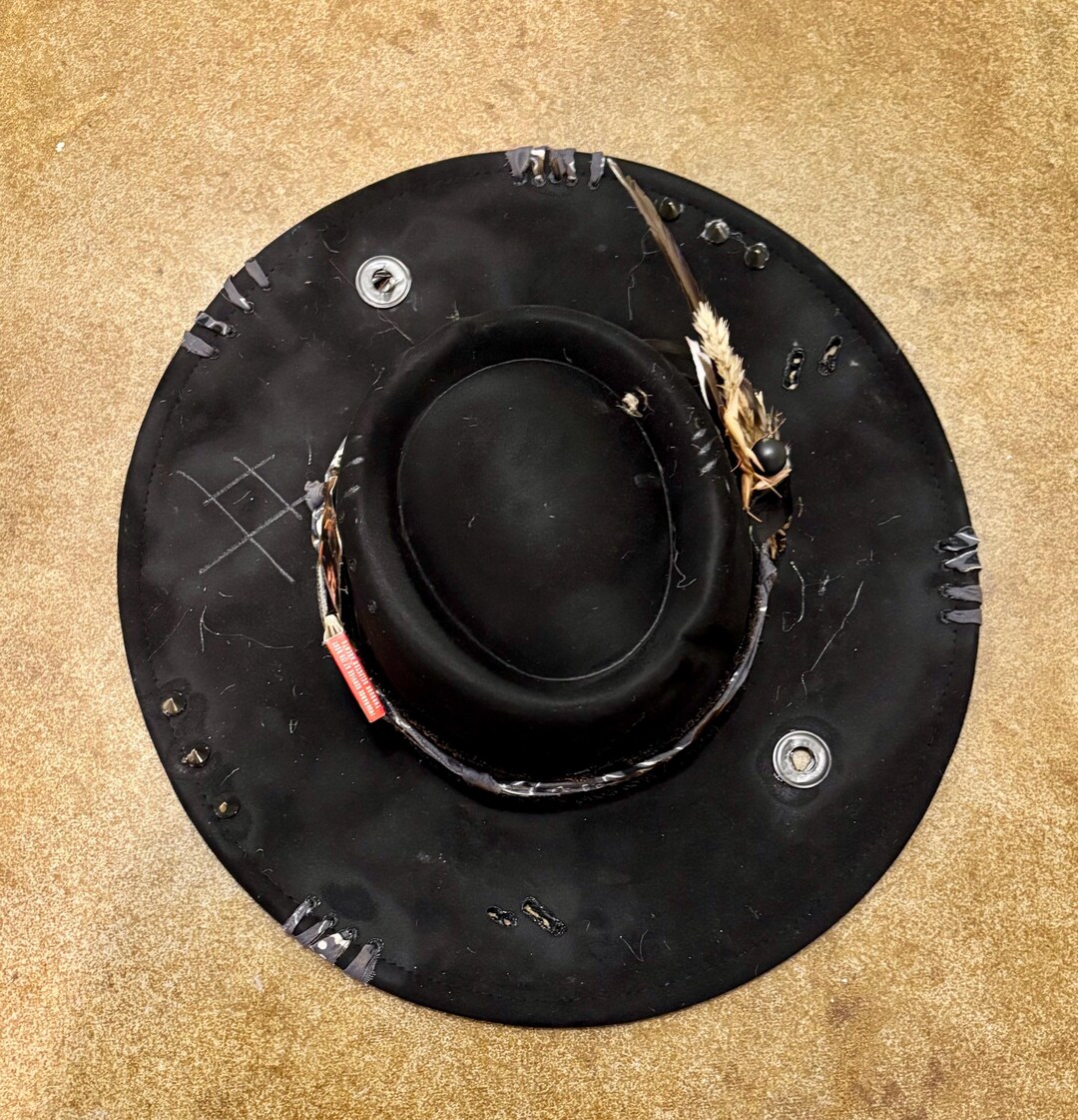 Ada..black Dome Style Cowboy Cowgirl Hat - Etsy