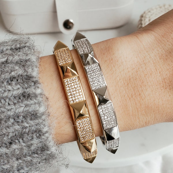 Pyramid Bangle - Etsy