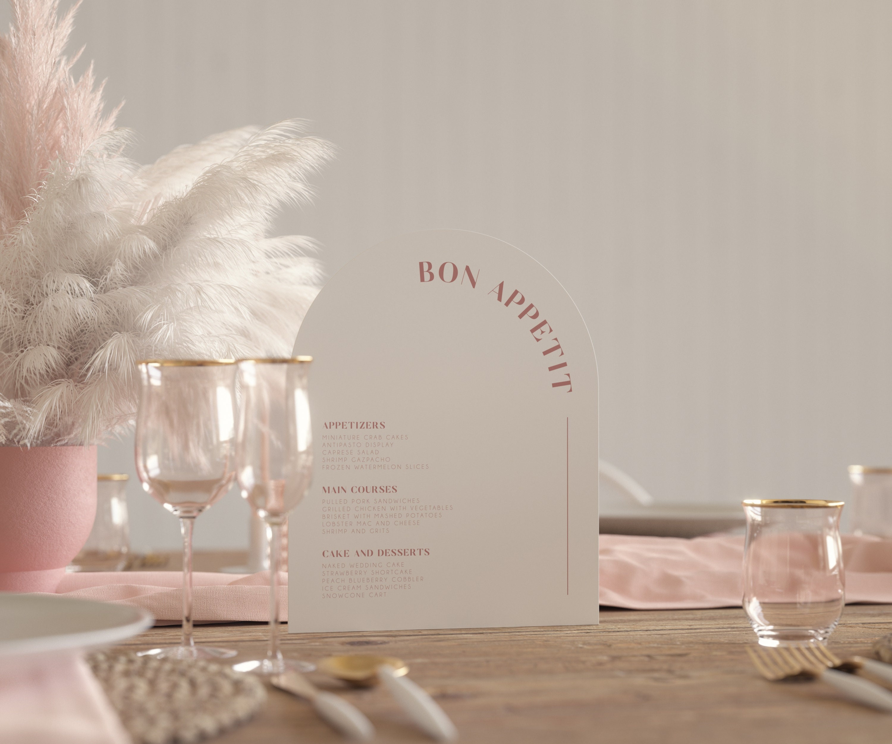 Modern Wedding Menu Sign Minimalist Menu Wedding Sign Arch - Etsy