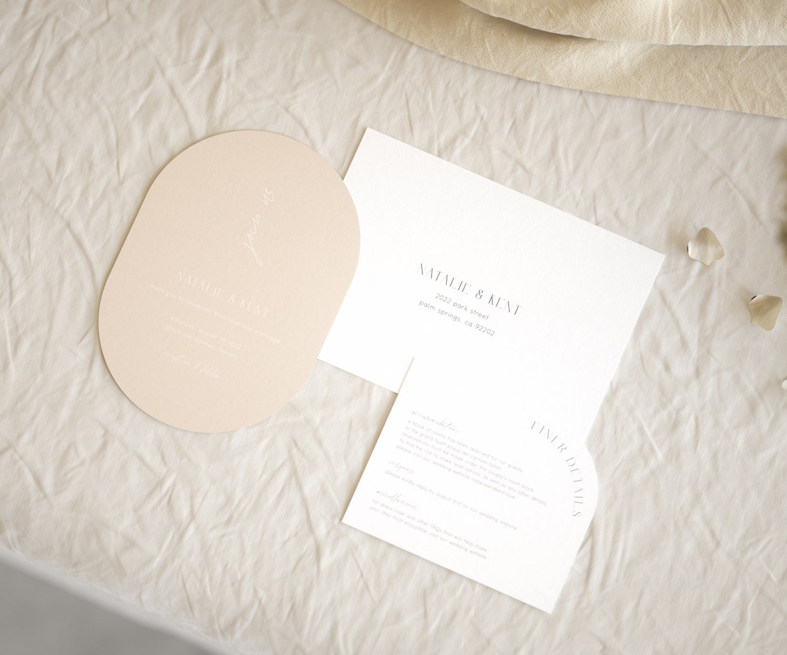 Arch Wedding Invitation Set Modern Wedding Invitation - Etsy