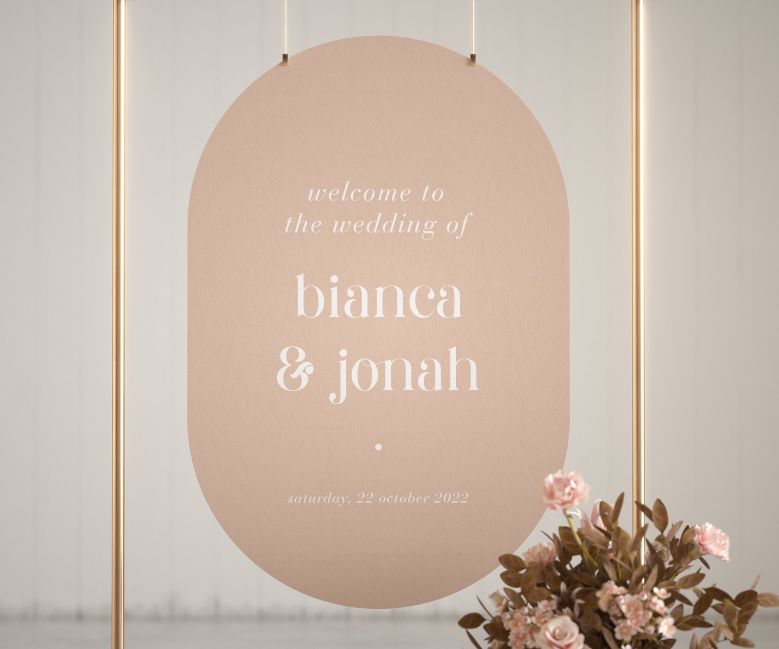 Arch Welcome Sign Modern Wedding Signs Double Arch Wedding - Etsy