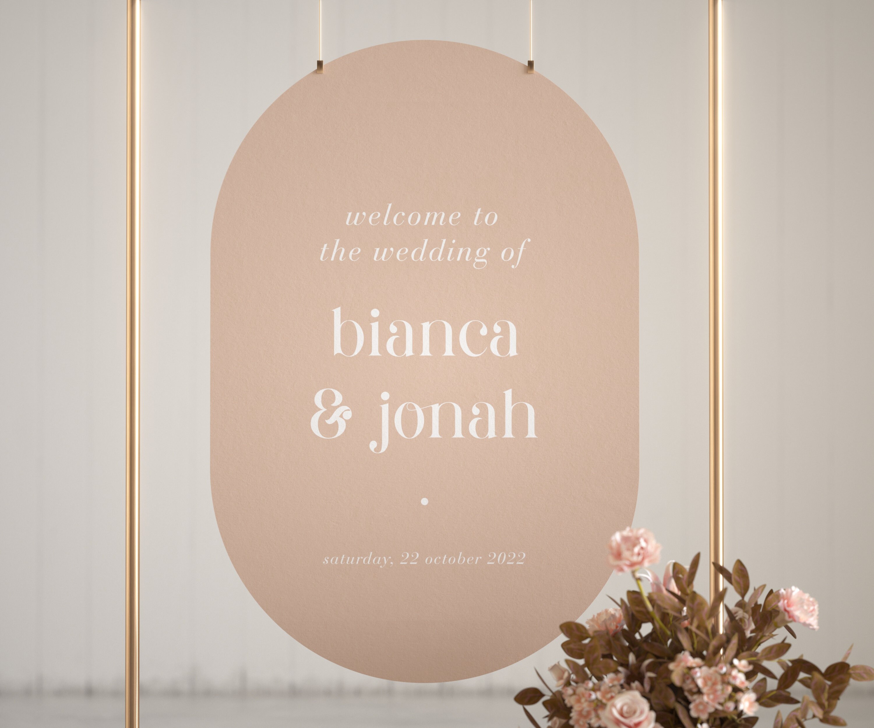 Arch Welcome Sign Modern Wedding Signs Double Arch Wedding - Etsy