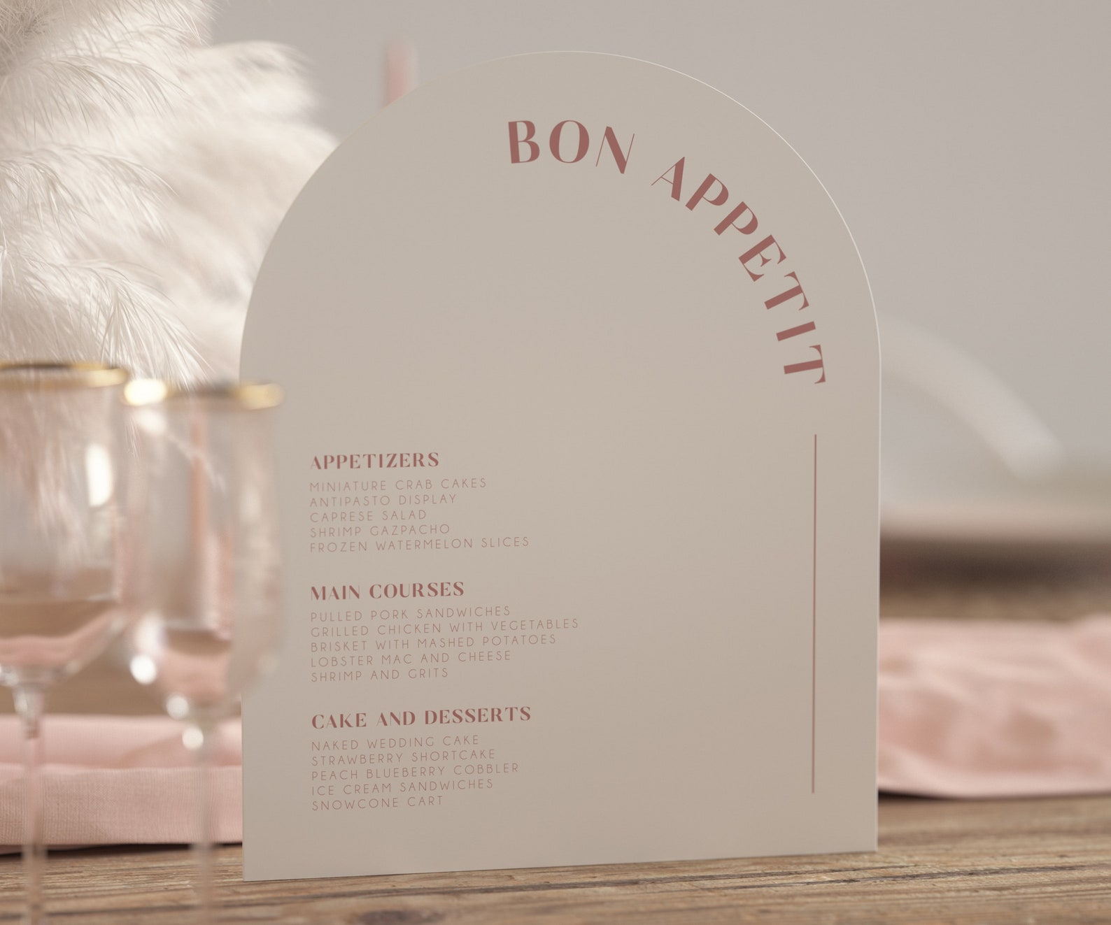 Modern Wedding Menu Sign Minimalist Menu Wedding Sign Arch - Etsy