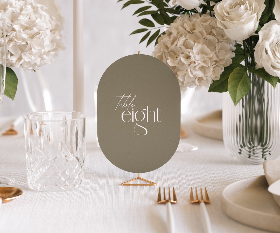 Double Arch Wedding Table Numbers, Modern Minimalist Table Number ...