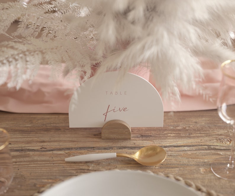 Arch Shape Wedding Table Numbers Modern Minimalist Table - Etsy