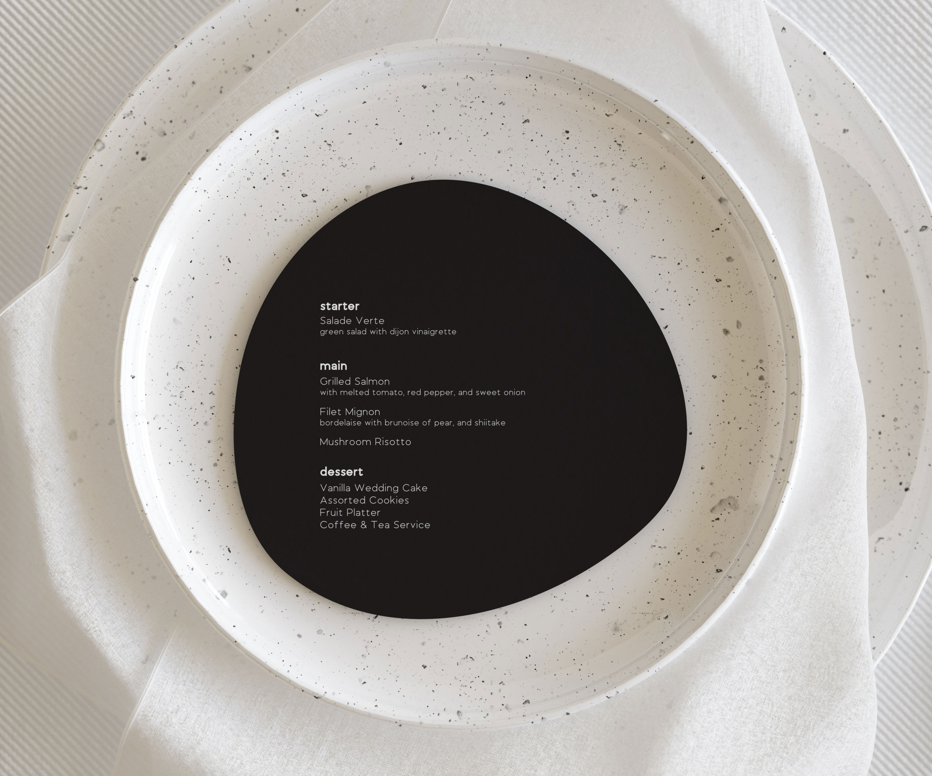 Dinner Menu Card Arched Menus Personalized With Guest Names Modern ...