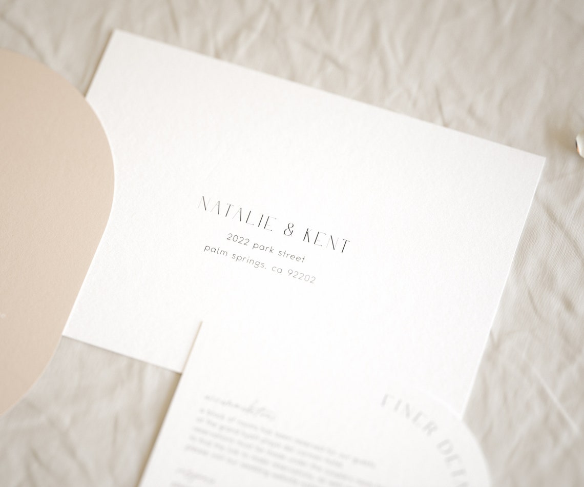 Arch Wedding Invitation Set Modern Wedding Invitation | Etsy