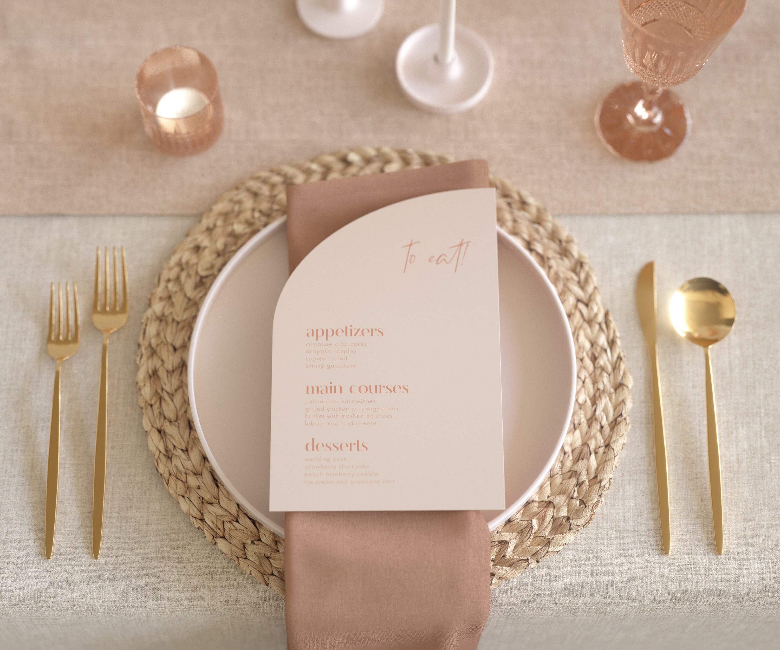 Arch Dinner Menu Card Wedding Dinner Menu Card Modern - Etsy