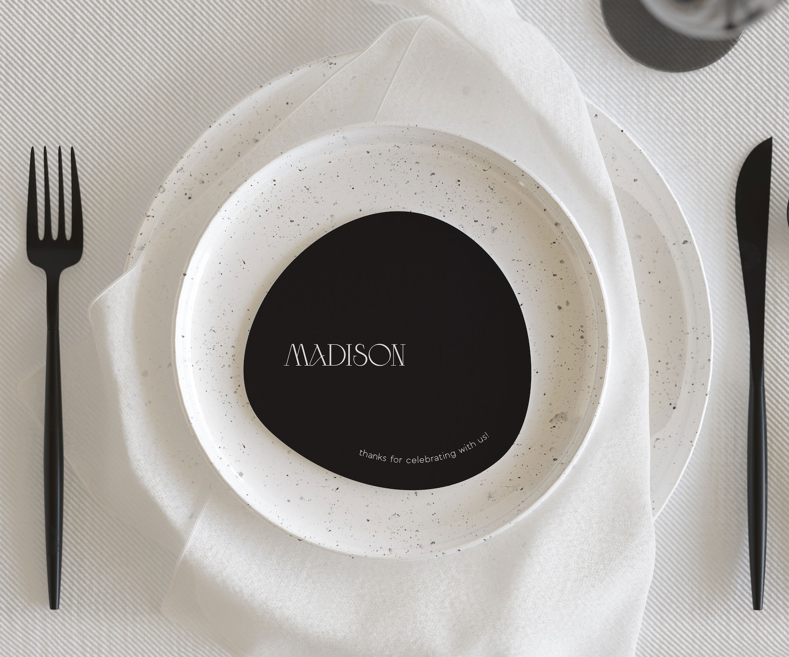 Dinner Menu Card Arched Menus Personalized With Guest Names Modern ...