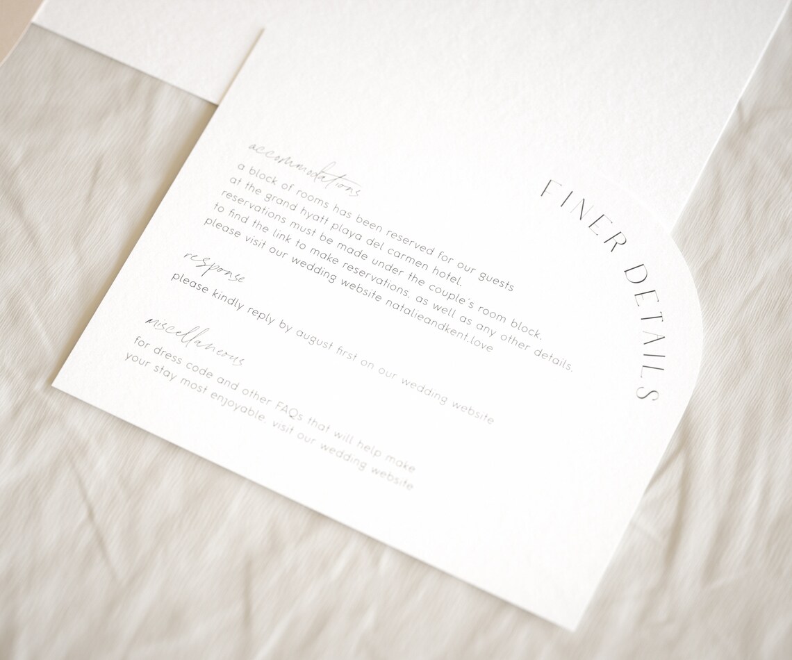 Arch Wedding Invitation Set Modern Wedding Invitation | Etsy