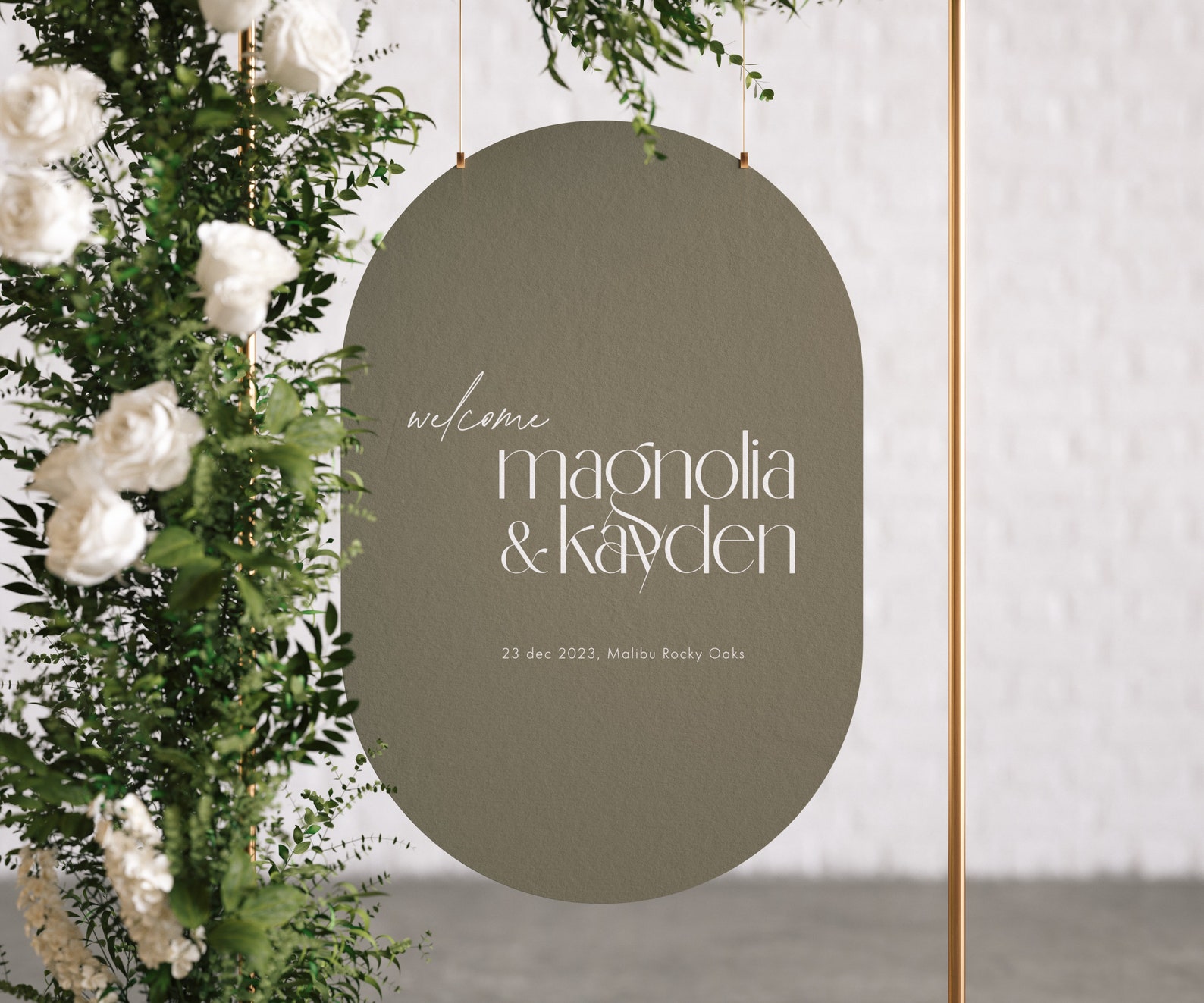 Arch Welcome Sign Modern Wedding Signs Double Arch Wedding - Etsy