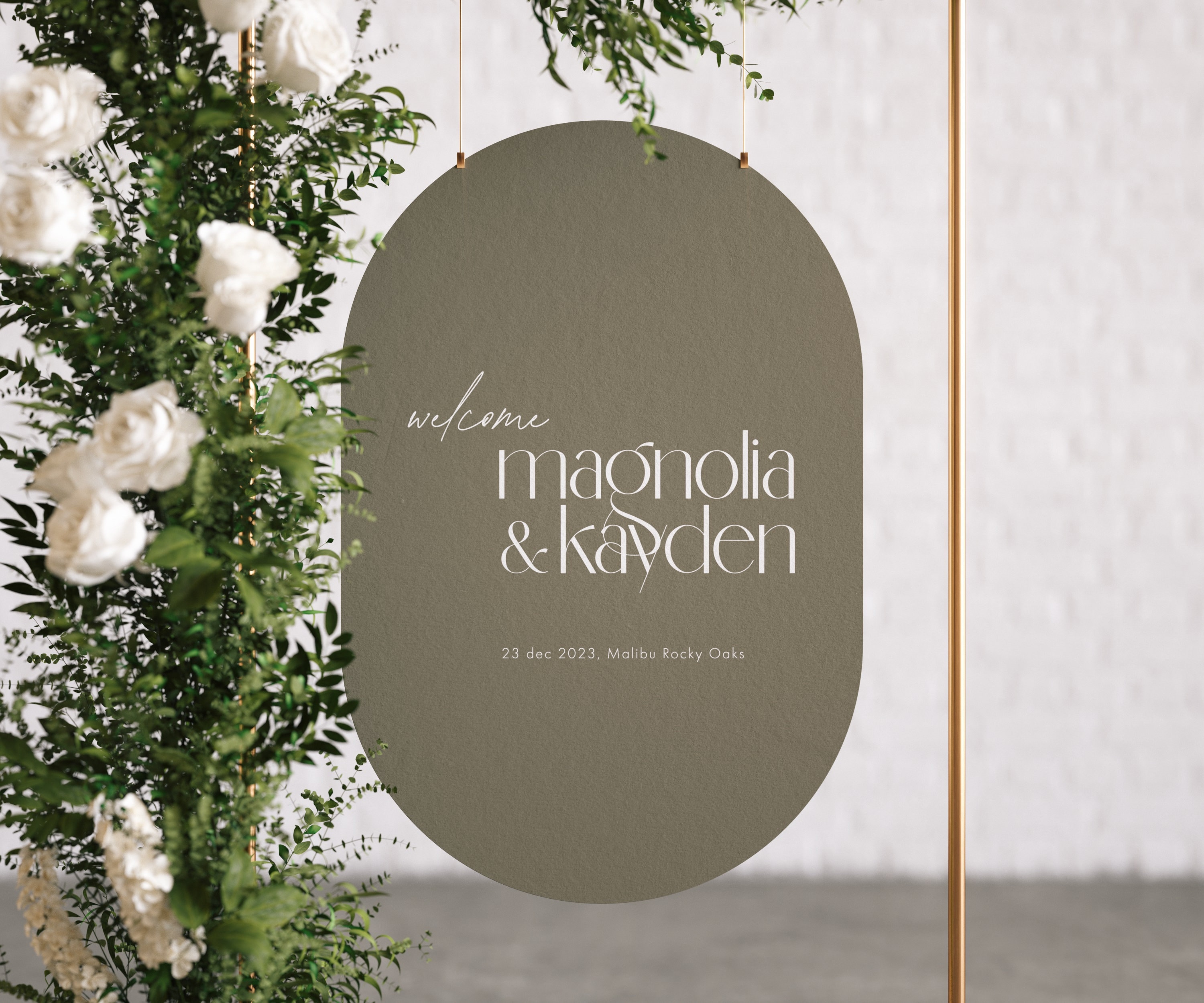 Arch Welcome Sign Modern Wedding Signs Double Arch Wedding - Etsy