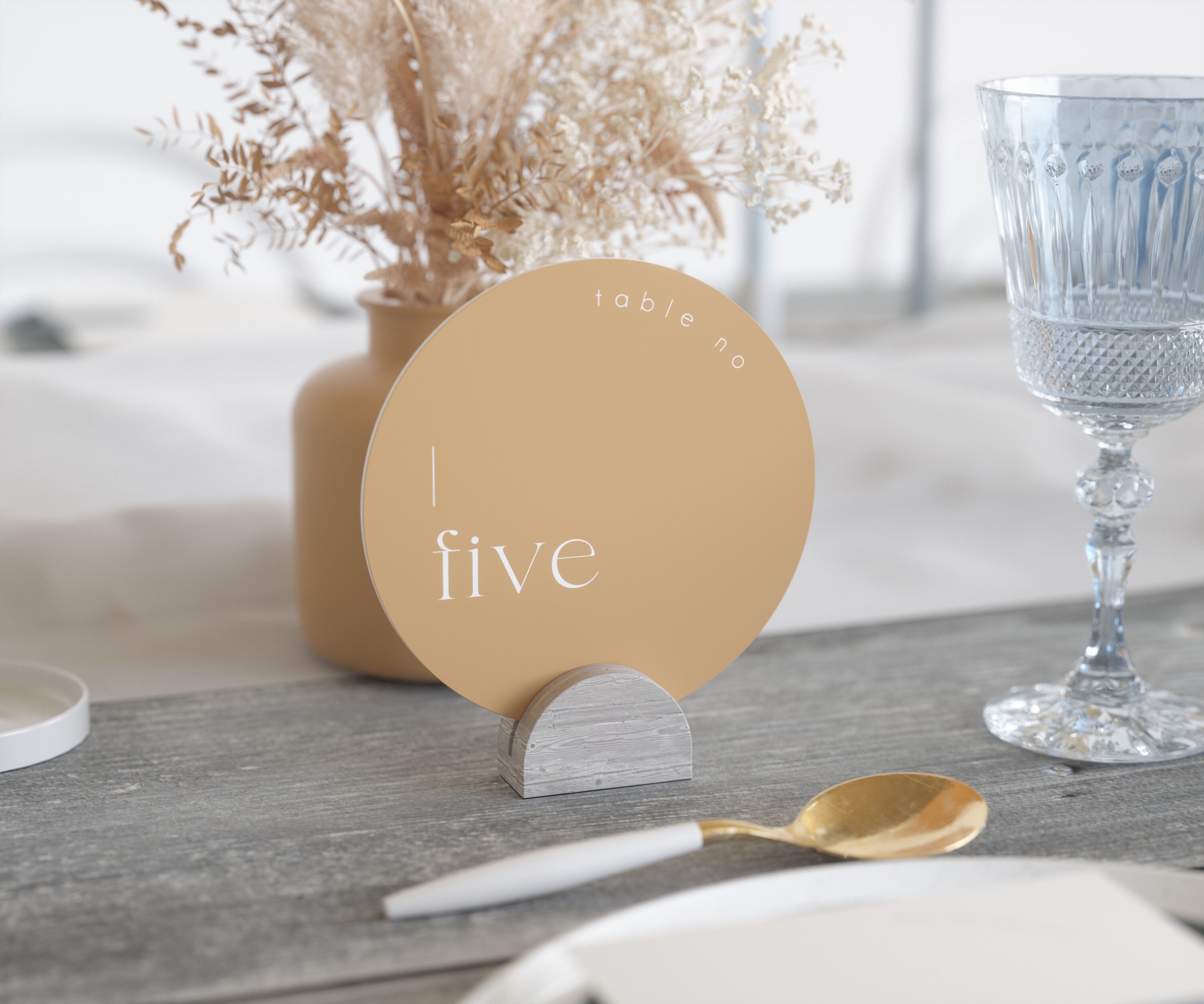 Circle Wedding Table Numbers Modern Minimalist Table Numbers - Etsy