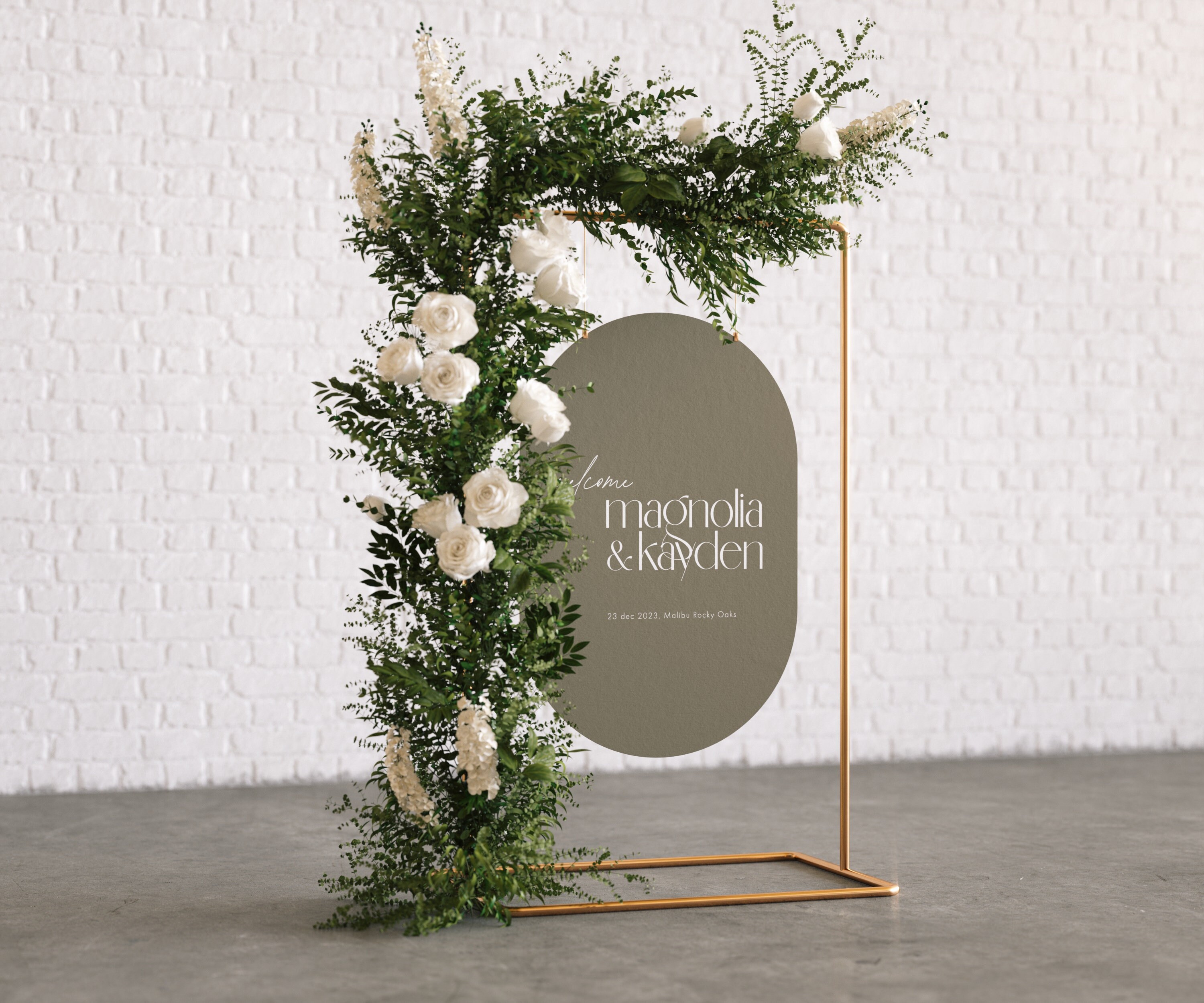 Arch Welcome Sign Modern Wedding Signs Double Arch Wedding - Etsy