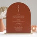 Terracotta Bar Menu Sign, Arch Wedding Drink Sign, Modern Burnt Orange ...