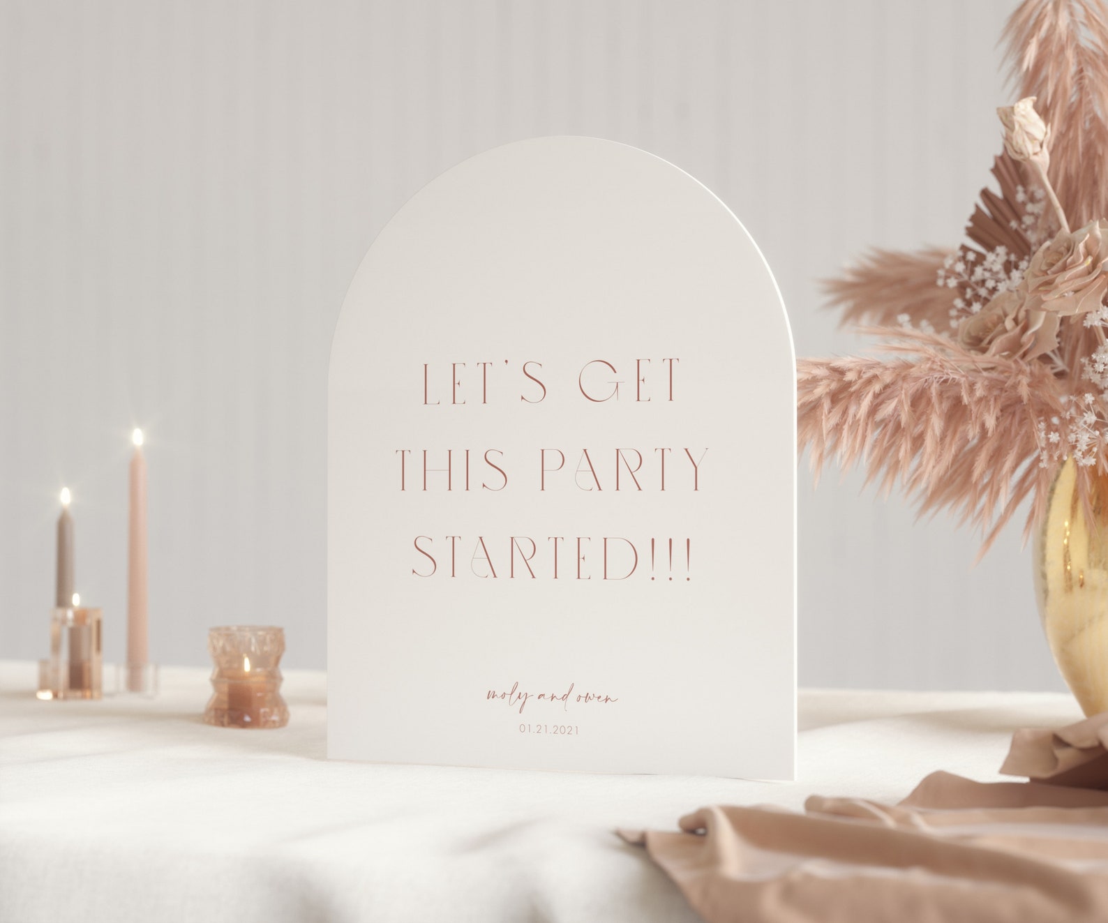 Arch Wedding Sign Modern Wedding Party Sign Terracotta - Etsy