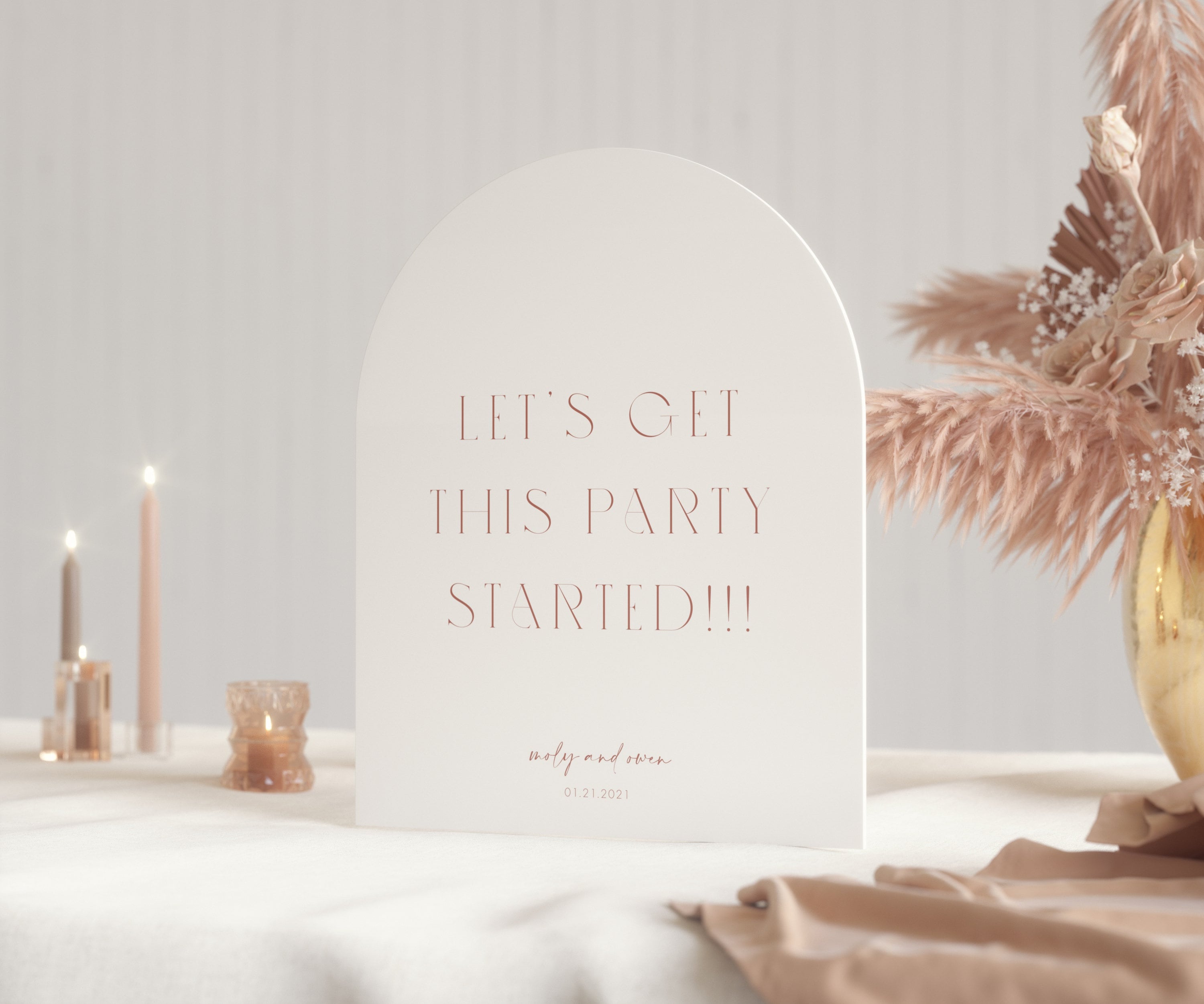 Arch Wedding Sign Modern Wedding Party Sign Terracotta | Etsy