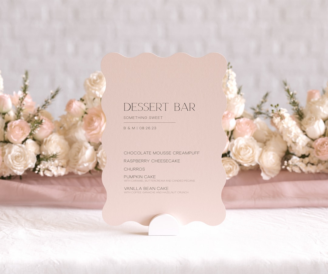 Arch Dessert Table Sign, Dessert Menu Sign, Sweets Menu Sign ...