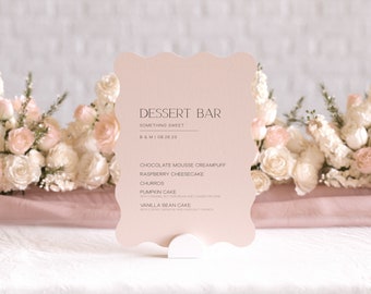 Arch Dessert Table Sign, Dessert Menu Sign, Sweets Menu Sign ...