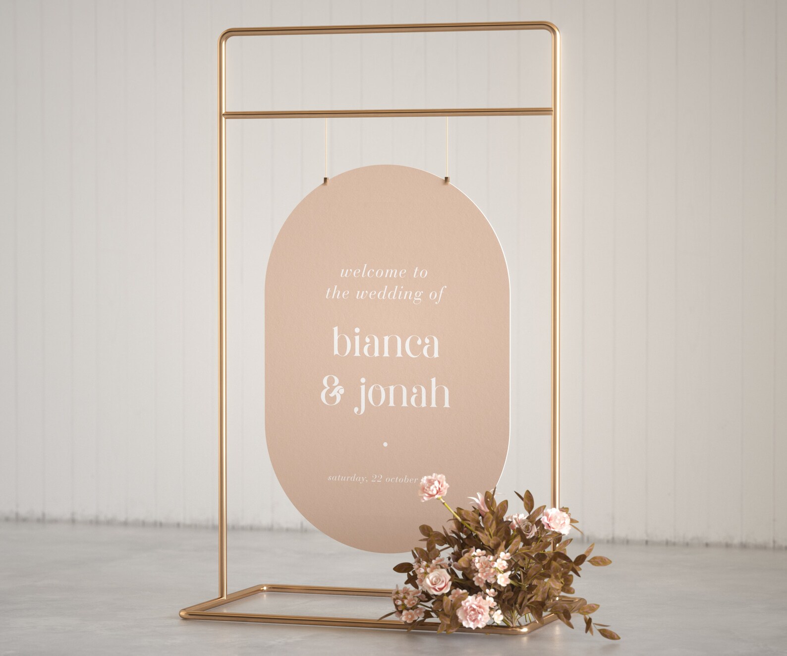 Arch Welcome Sign Modern Wedding Signs Double Arch Wedding - Etsy