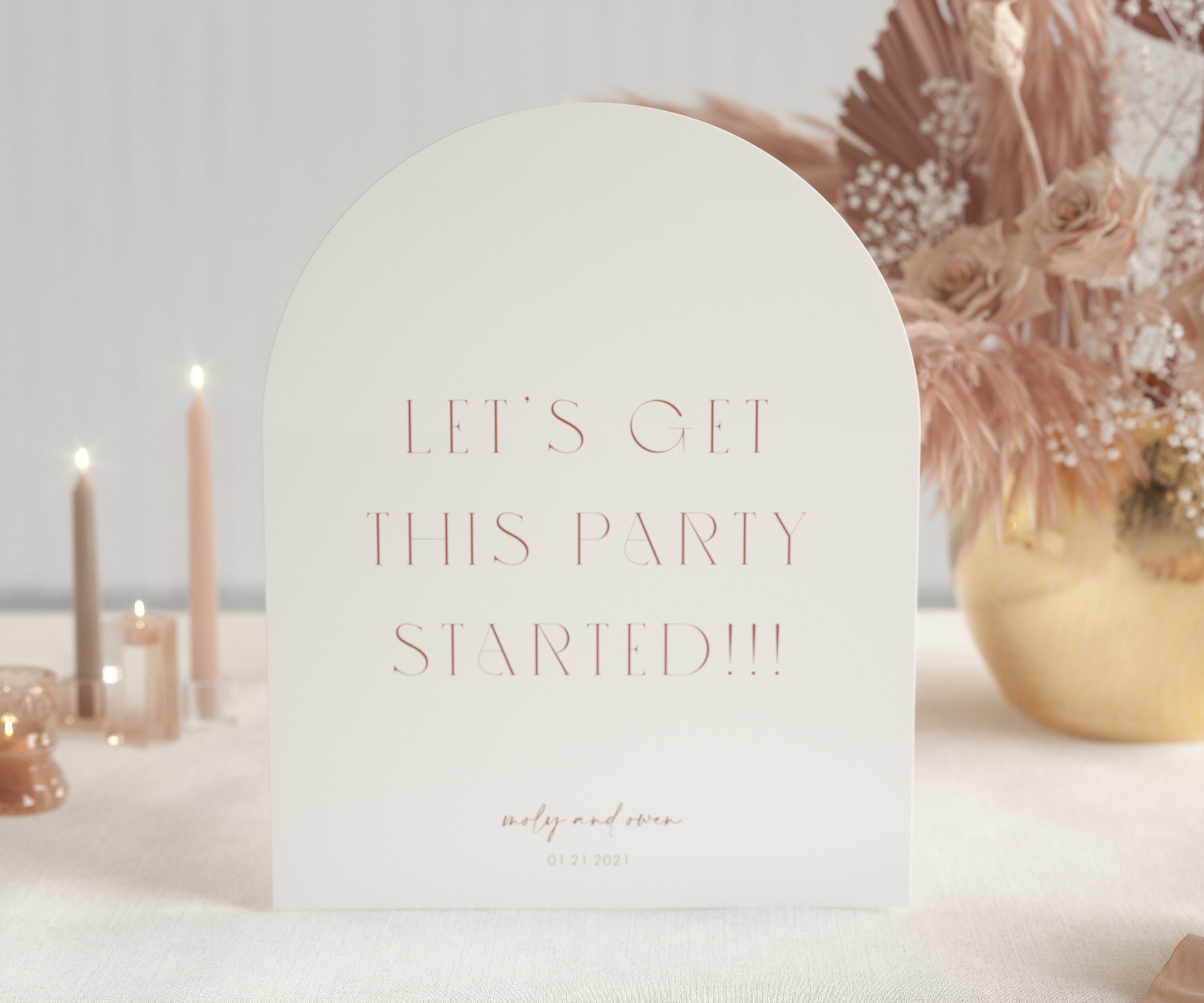 Arch Wedding Sign Modern Wedding Party Sign Terracotta | Etsy