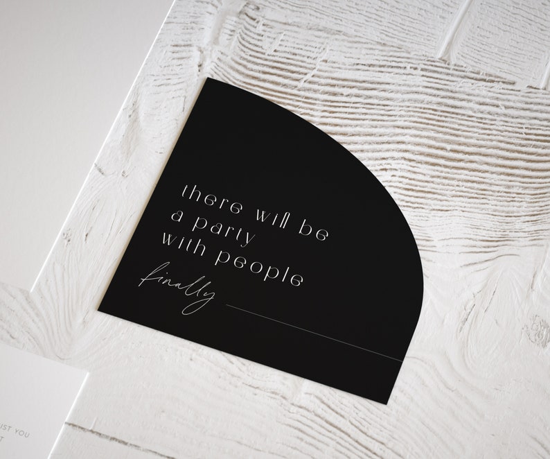 Arch Wedding Invitation Set Monochrome Wedding Invitation - Etsy