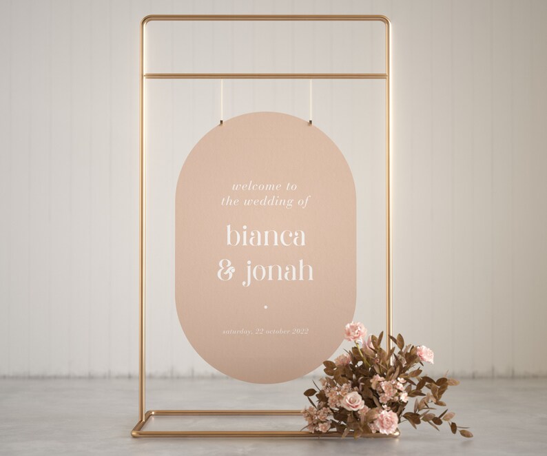 Arch Welcome Sign Modern Wedding Signs Double Arch Wedding - Etsy