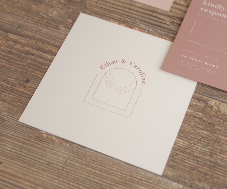 Modern Wedding Invitation Set Arch Wedding Invitation Blush - Etsy