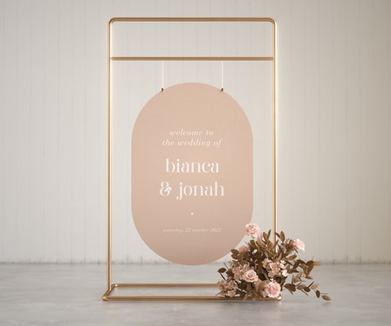 Arch Welcome Sign Modern Wedding Signs Double Arch Wedding - Etsy