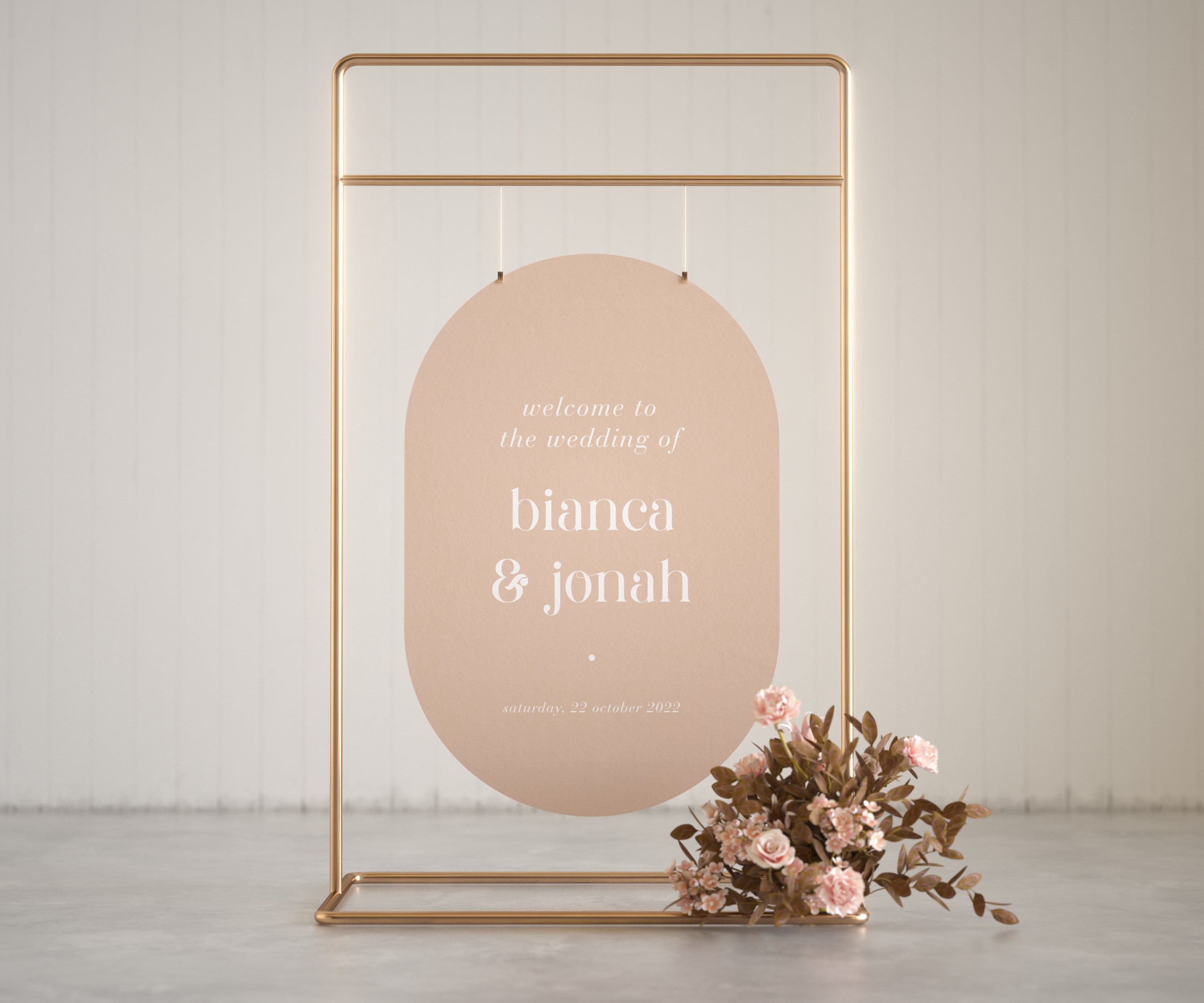 Arch Welcome Sign Modern Wedding Signs Double Arch Wedding - Etsy