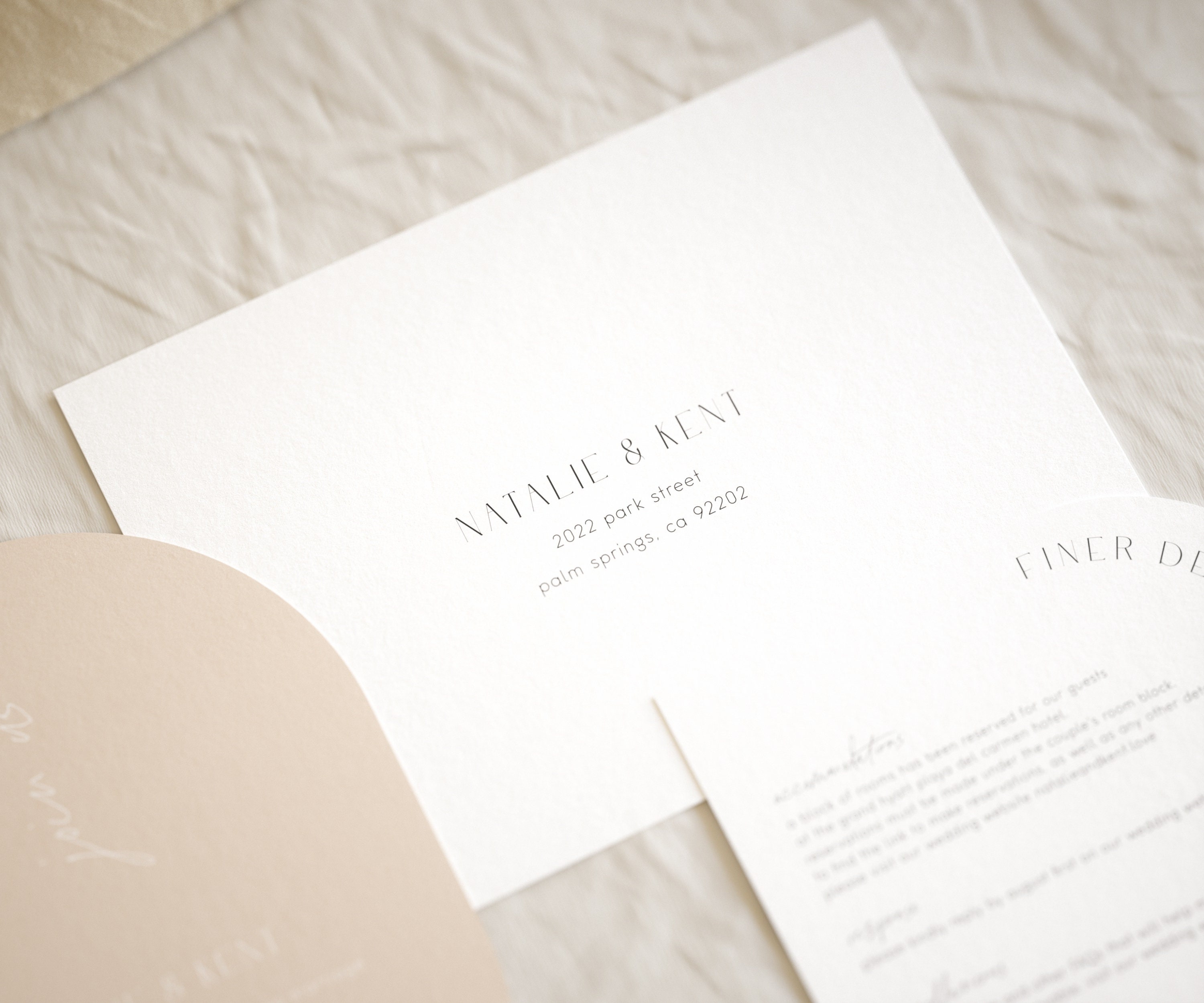 Arch Wedding Invitation Set Modern Wedding Invitation - Etsy